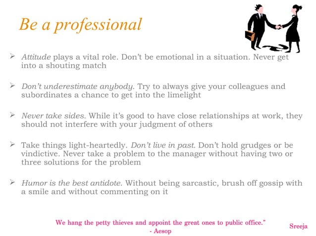 Team work - Surviving office politics | PPT