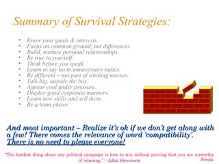 Team work - Surviving office politics | PPT