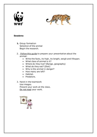 Teamwork 2, 15 16 endangered animals project. | DOCX