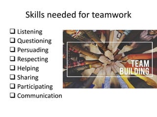 Team work and team building | PPTX