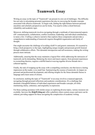 Teamwork Essay.pdf
