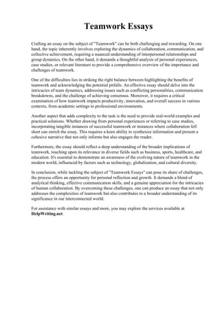 Teamwork Essays.pdf
