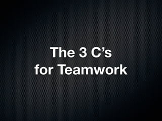 Teamwork For Good Work | KEY