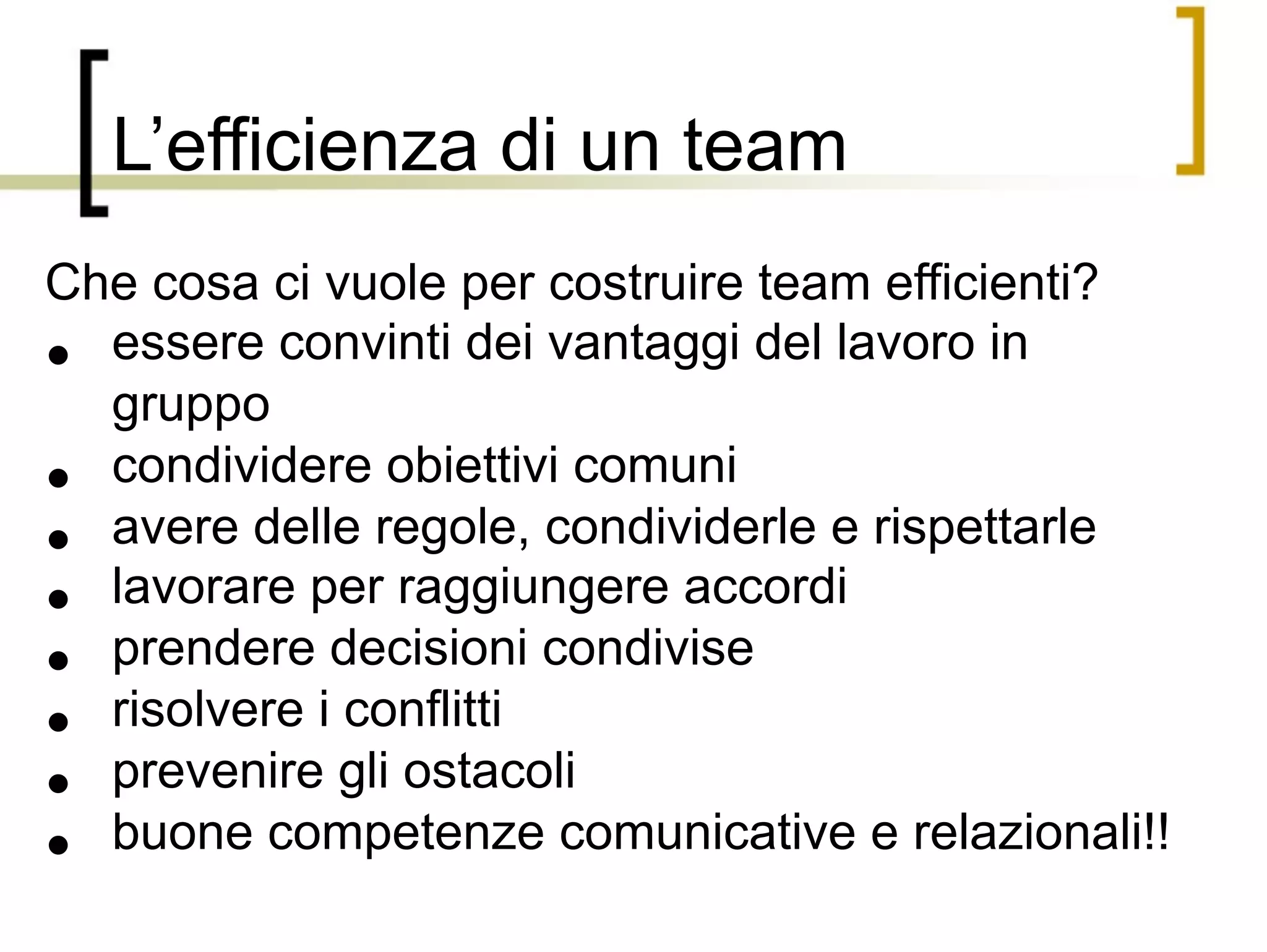 Lavorare in team | PDF