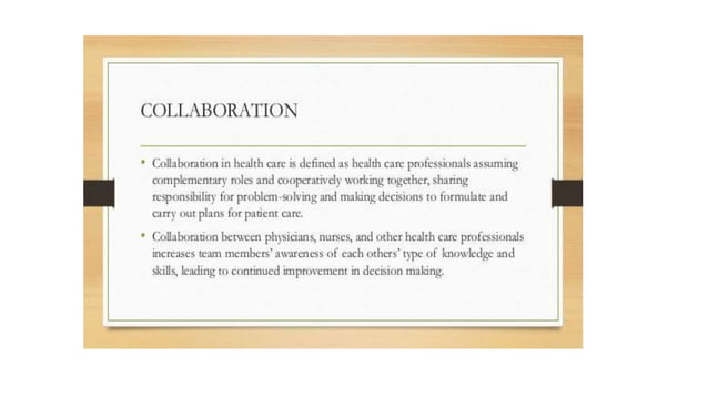 An Introduction to Teamwork in healthcare | PPTX