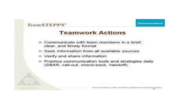 An Introduction to Teamwork in healthcare | PPTX