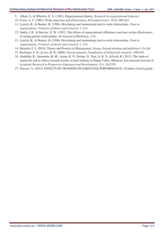 Effect of Team Work in employees performance | PDF | Business ...