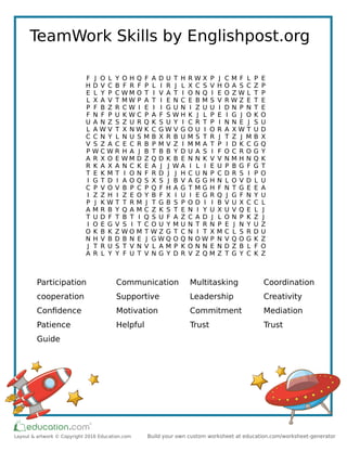 Teamwork Skills by Englishpost.org