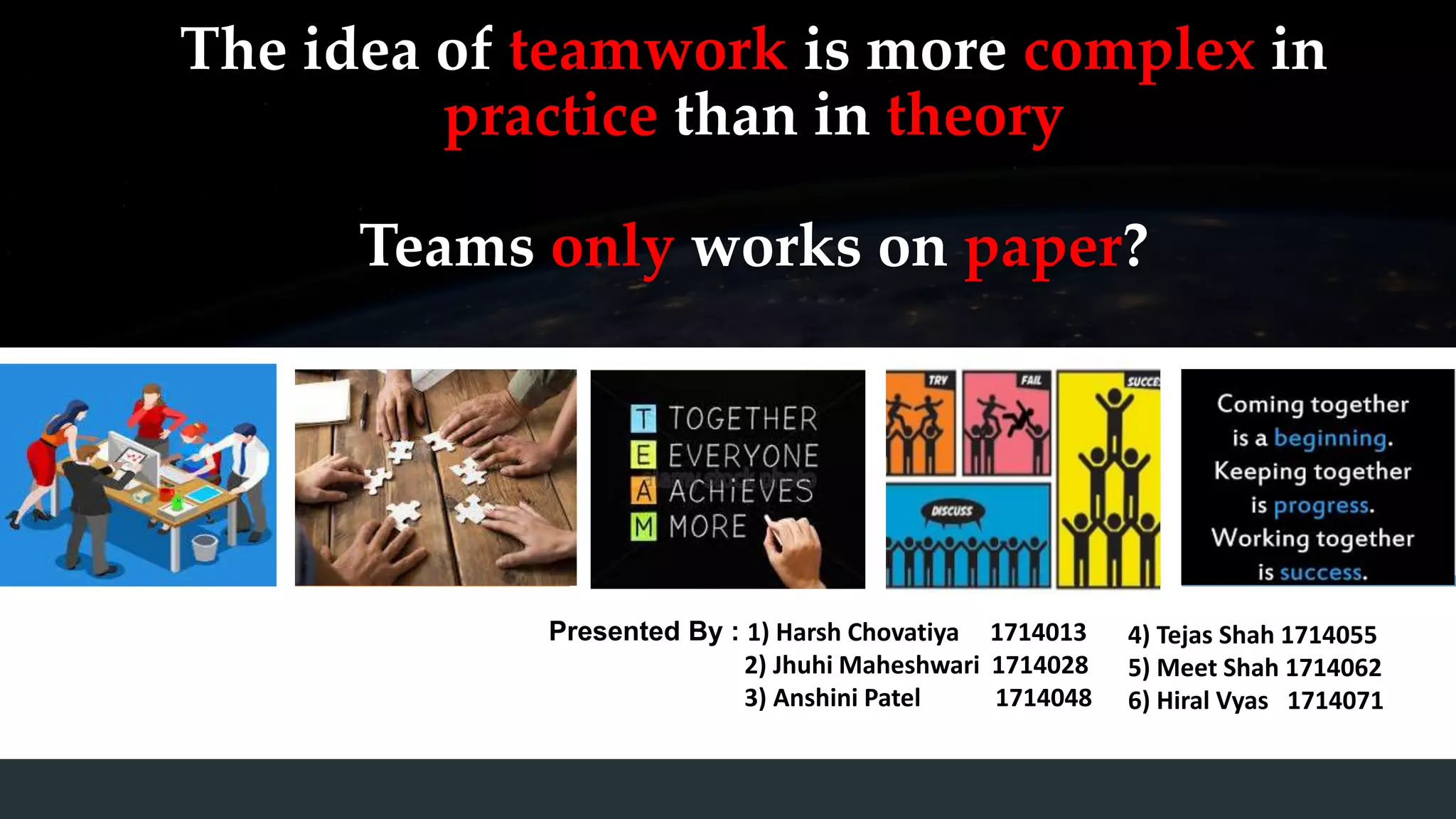 Teamwork theory vs practical | PPT