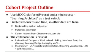 xAPI design cohort - Team xAPI profilers project briefing and future plan | PPT