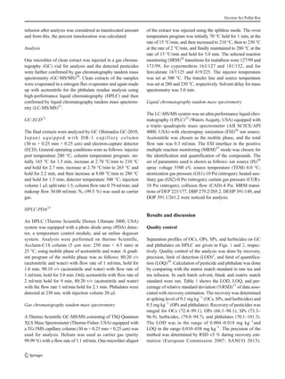 Determination of pesticide and phthalate residues in tea by QuEChERS method and their fate in ...