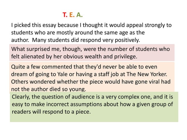 Tea paragraph keegan | PPT