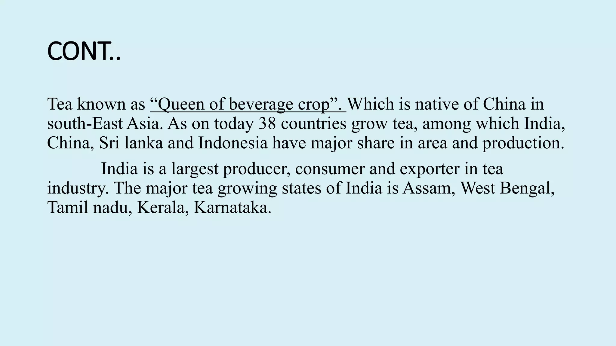 Tea production technology | PPTX