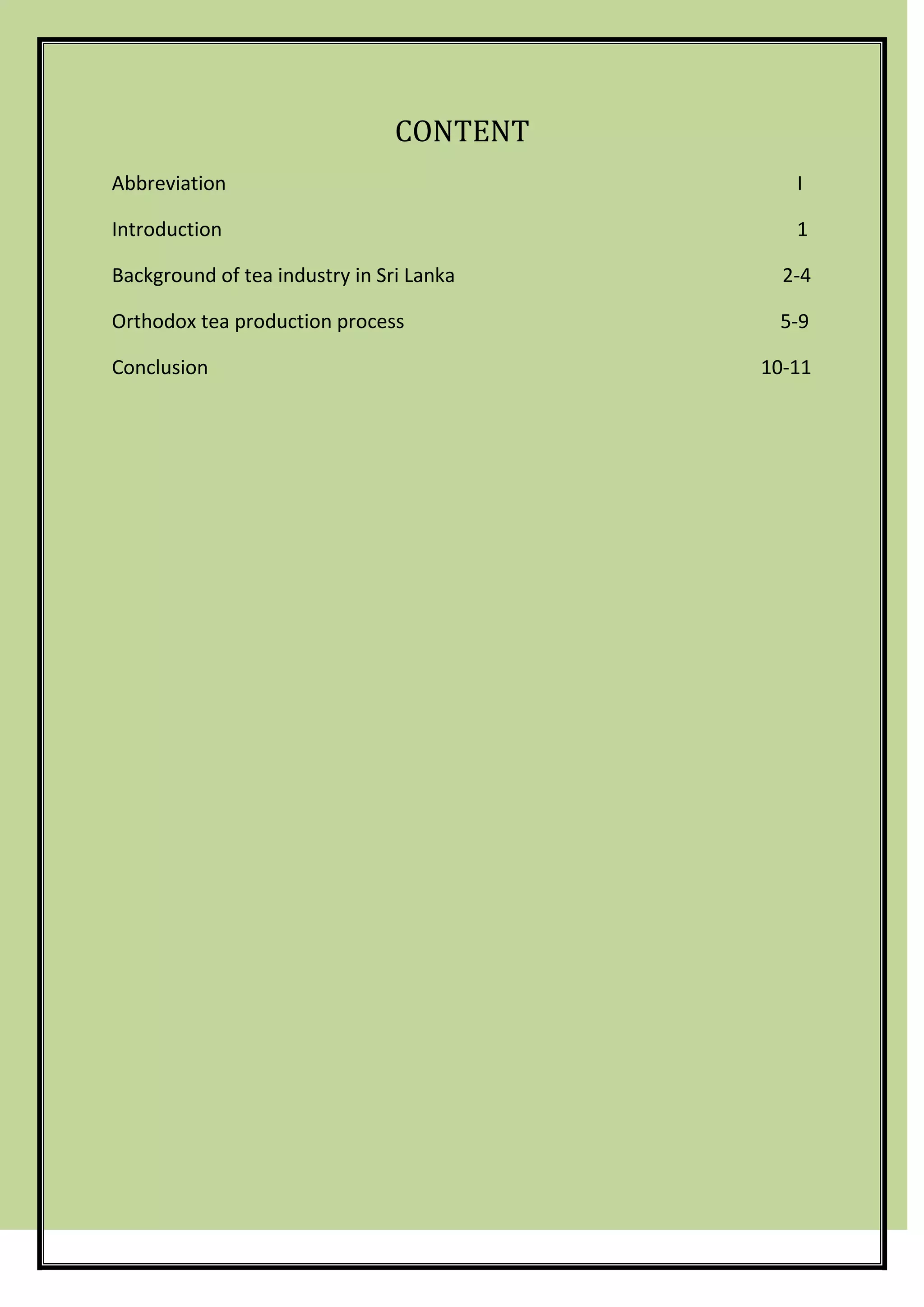 Tea production process | PDF
