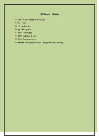 Tea production process | PDF
