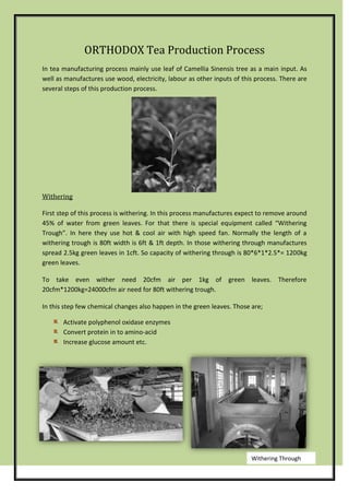 Tea production process | PDF