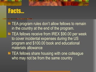 Tea Program Overview | PPT