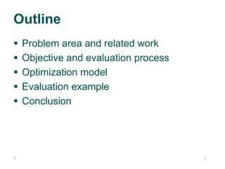 A Mathematical Model for Evaluation of Data Analytics Implementation Alternatives | PPT