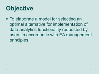A Mathematical Model for Evaluation of Data Analytics Implementation Alternatives | PPT