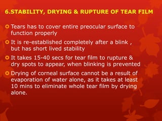 Tear film and dynamics | PPTX