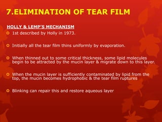 Tear film and dynamics | PPTX