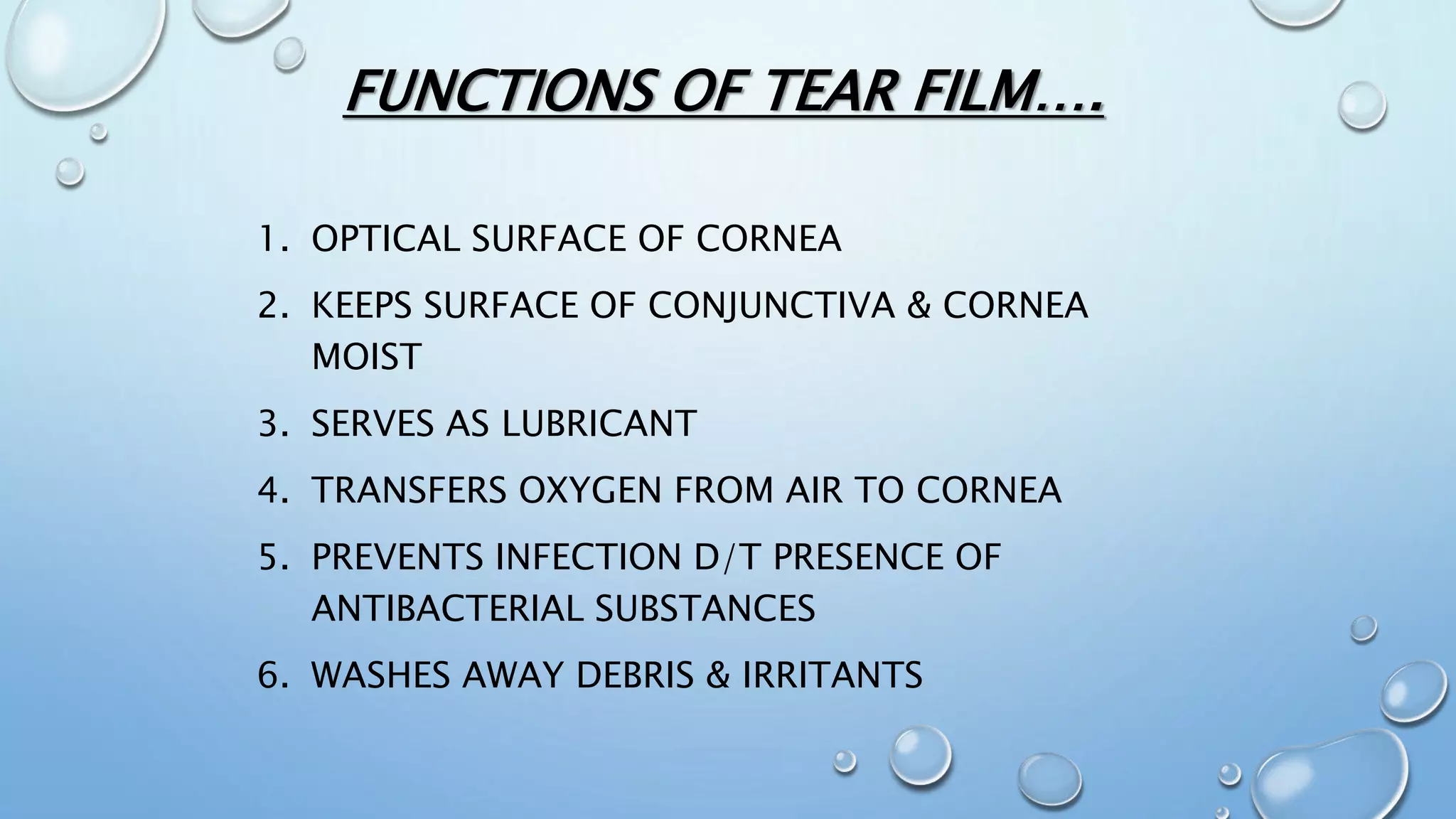 Tear film dynamics | PPTX