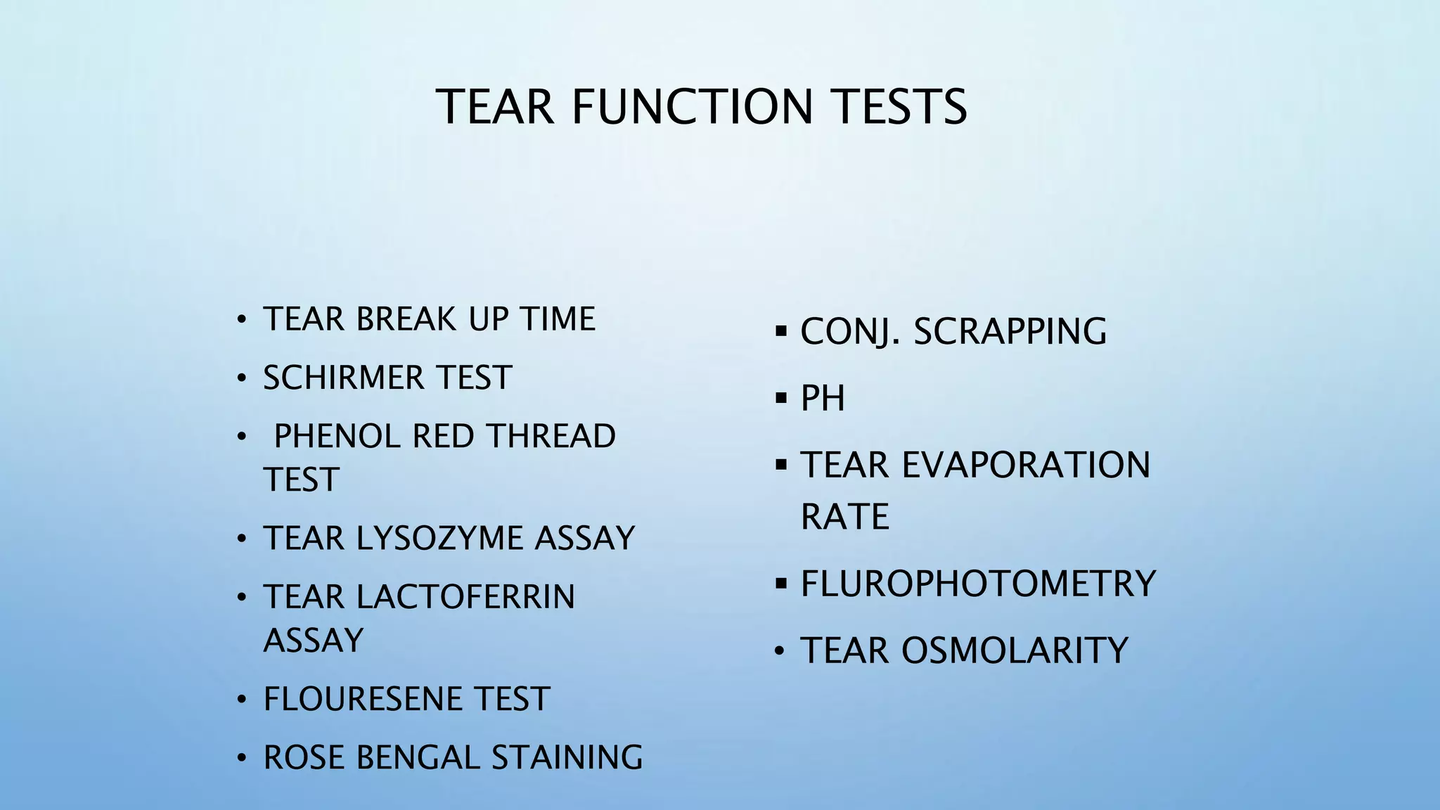 Tear film dynamics | PPTX