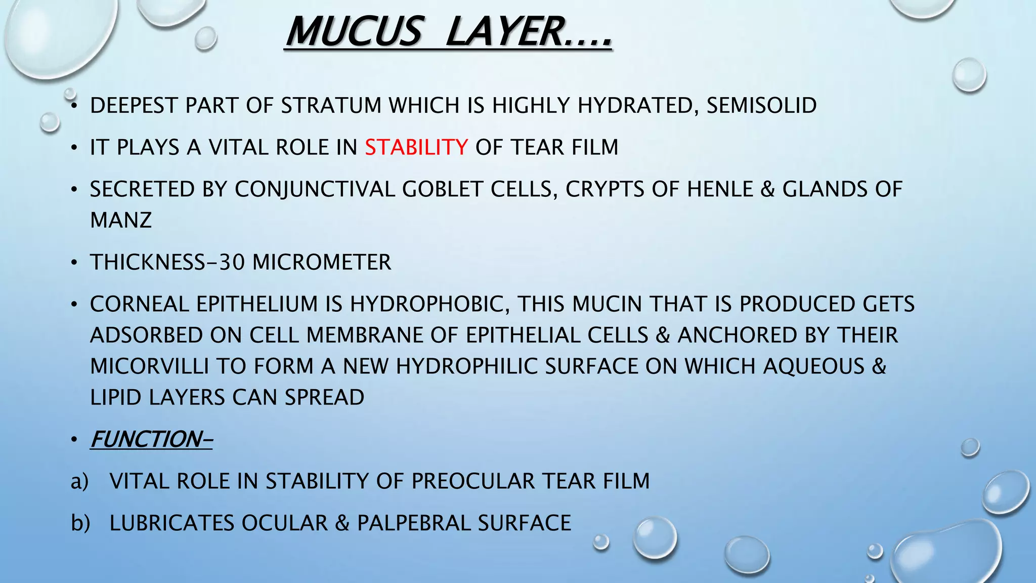 Tear film dynamics | PPTX