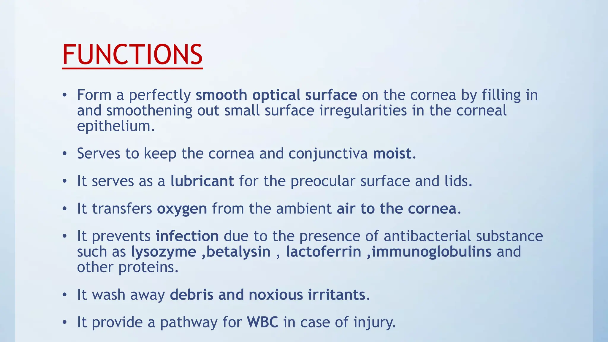 TEAR FILM PHYSIOLOGY Presentation ophthal | PPTX