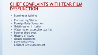 TEAR FILM PHYSIOLOGY Presentation ophthal | PPTX