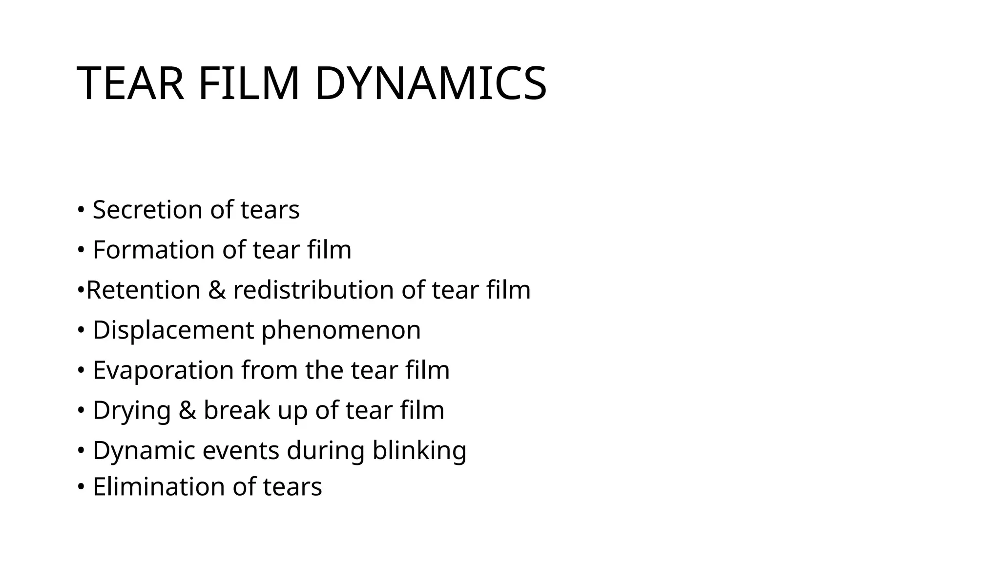 tearfilm physiology and biochemistry.pptx | Eye and Vision Conditions ...
