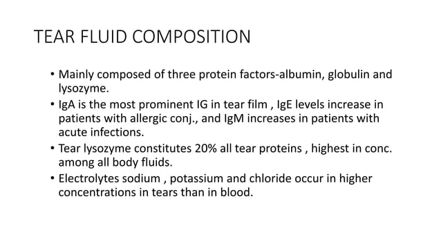 TEAR FILM STRUCTURE AND ITS DYNAMICS BY DR. GUDIYA RANA (1).pptx | Eye ...
