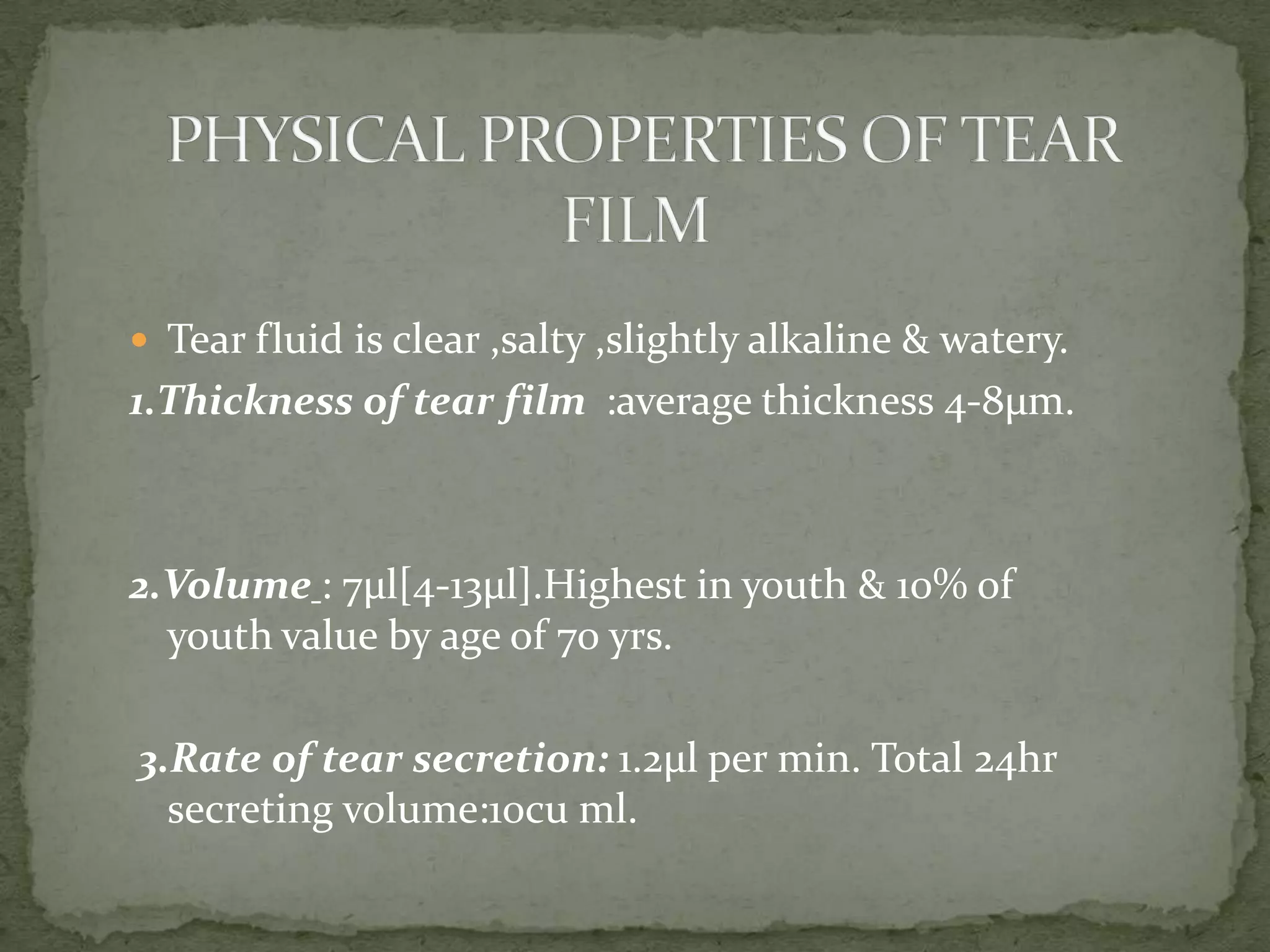 Tear film test | PPTX