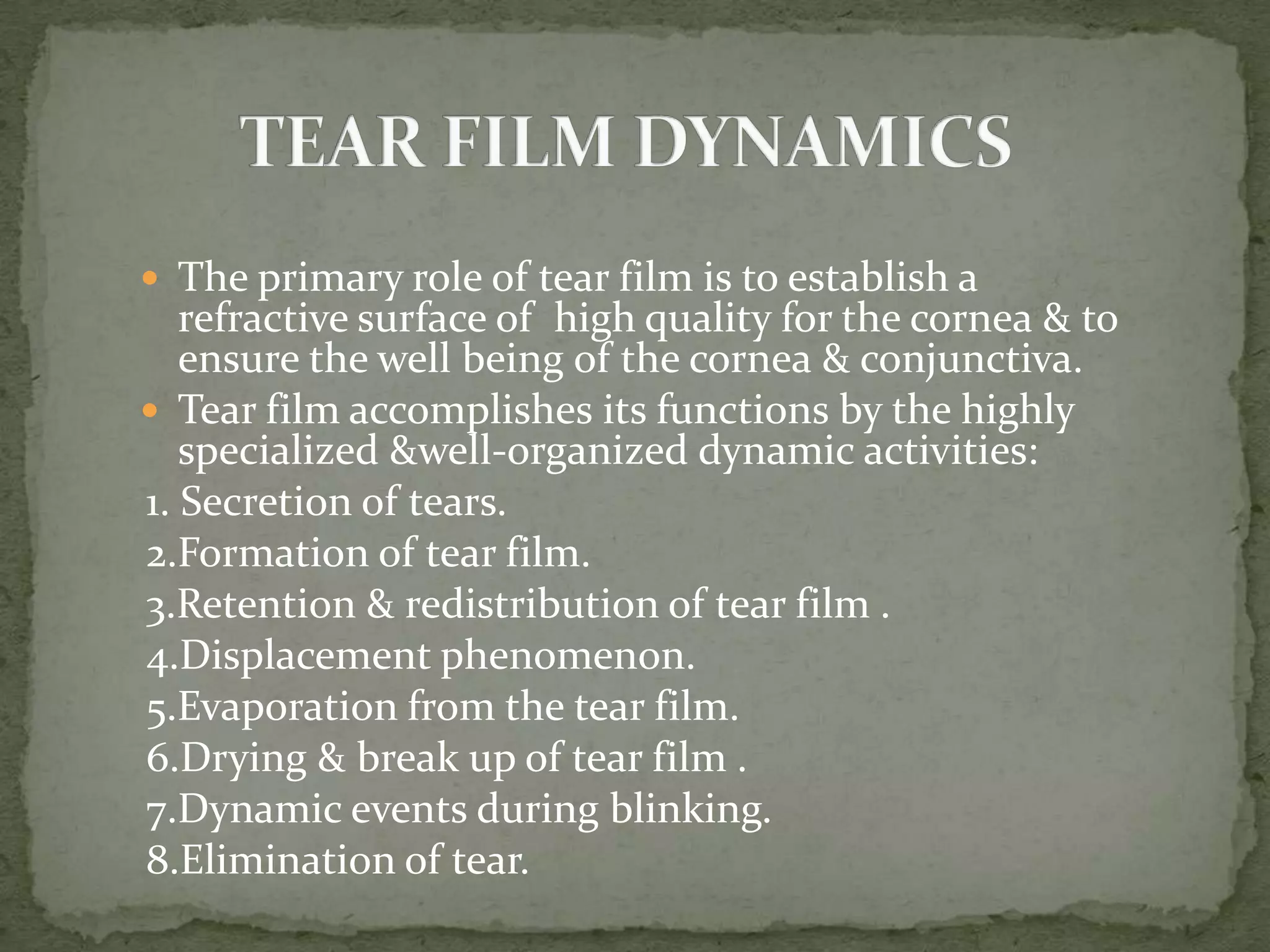 Tear film test | PPTX