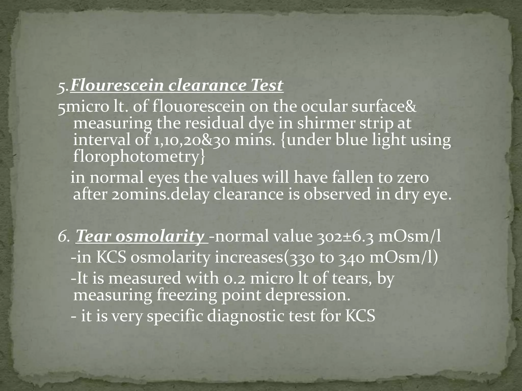 Tear film test | PPTX