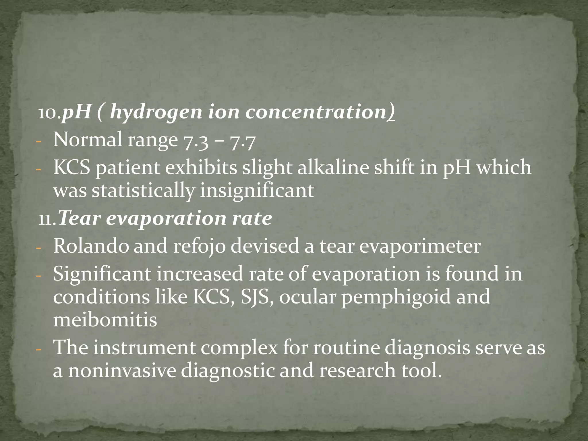 Tear film test | PPTX