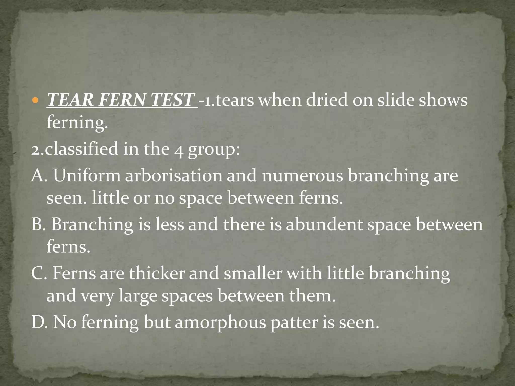 Tear film test | PPTX