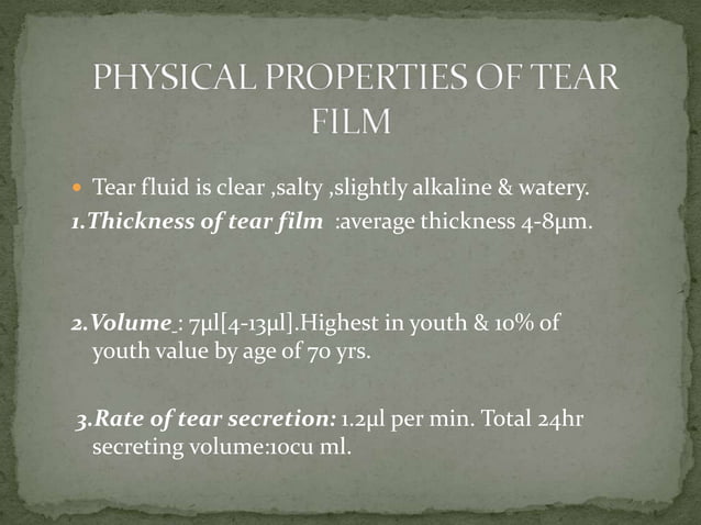 Tear film test | PPTX