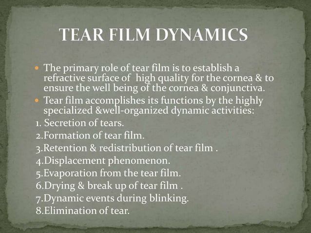 Tear film test | PPTX
