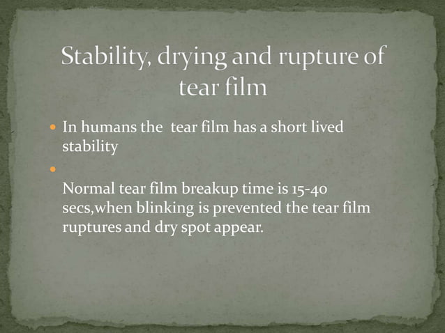 Tear film test | PPTX