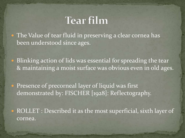 Tear film test | PPTX