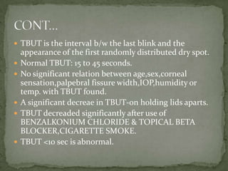 Tear film test | PPT