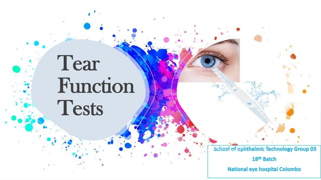 Tear function tests | PDF | Eye and Vision Conditions | Diseases and ...