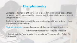 Tear function tests | PDF