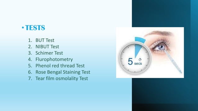 Tear function tests | PDF | Eye and Vision Conditions | Diseases and ...