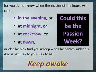 Tearing Down the Temple | A Sermon for Lent 5 from Mark 13 | PPT