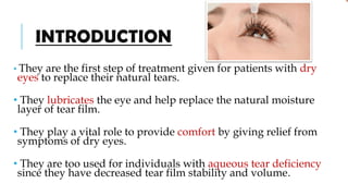 Tear substitutes-ISHA...pdf(biochemistry pharmacology) | PDF