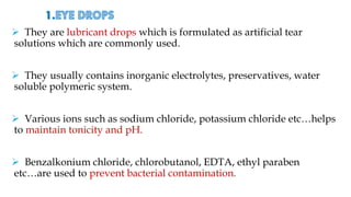 Tear substitutes-ISHA...pdf(biochemistry pharmacology) | PDF