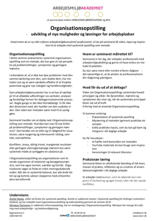 Organisationsopstilling seminar - nye perspektiver | PDF