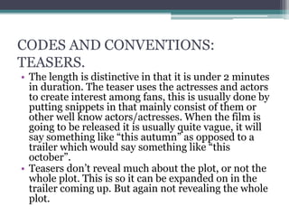 THE DIFFERENCE BETWEEN A TEASER AND A TRAILER | PPTX